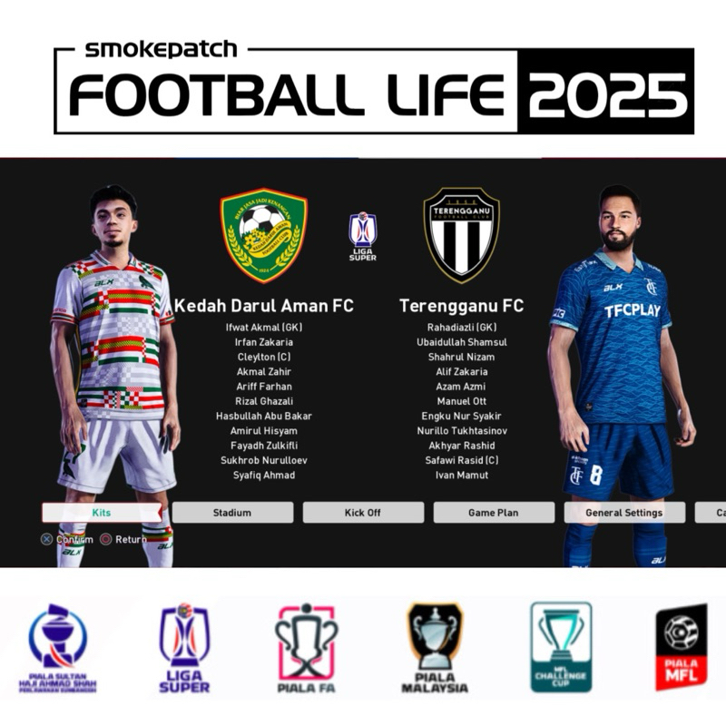 FOOTBALL LIFE 25 (FL25) PATCH LIGA MALAYSIA UPDATE SEASON 2024-2025 (PC ...