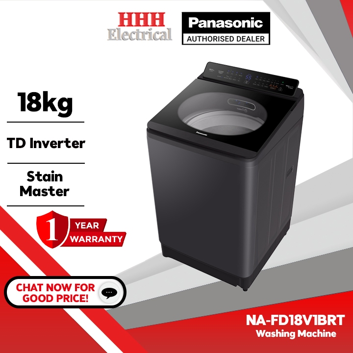 Panasonic 18.0kg Top Load Washing Machine TD Inverter NA-FD18V1BRT ...