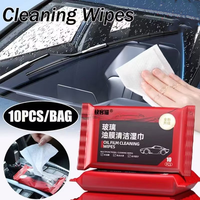 Oil Film Cleaning Wipes Car Glass Stain Remover Watermark Remover ...