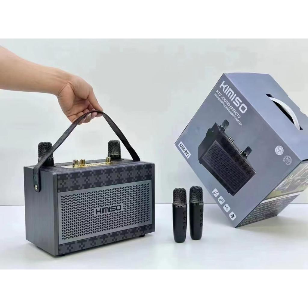 KIMISO KMS-803 Wireless Bluetooth Dual Microphone Karaoke Family KTV ...