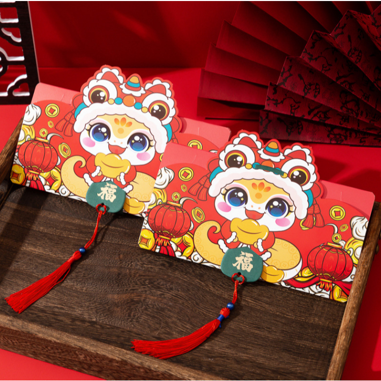 Snake Year CNY Ang Pao 贺岁红包封利是封 Chinese New Year Cartoon 3D Red Packet ...