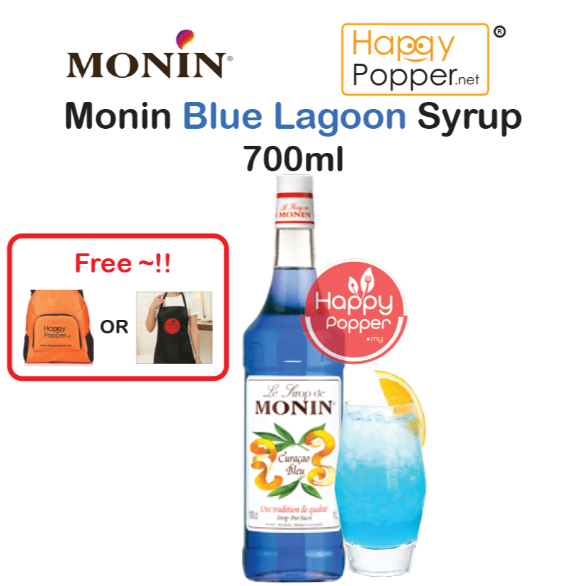Happypopper MONIN Premium Blue Curacao Syrup Blue Lagoon 700ML 700 ML ...