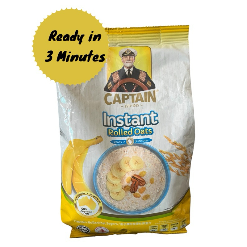 Captain Instant Rolled Oat Ready in 3 Minutes 800gram | Shopee Malaysia