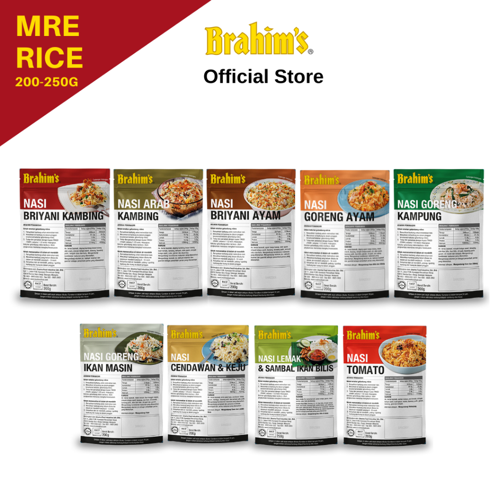 Brahim's Ready To Eat Rice 200g - Nasi Sedia di Makan | Shopee Malaysia
