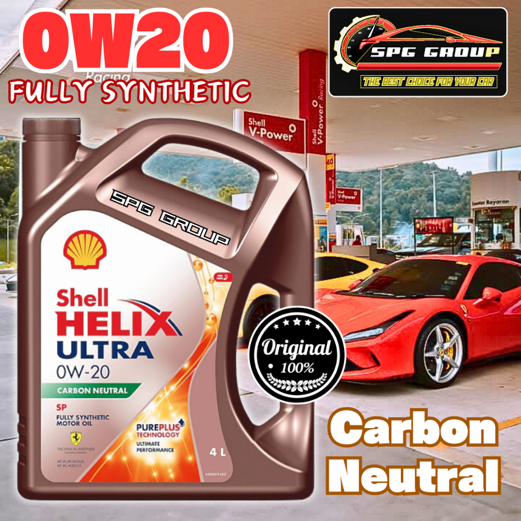 100% ORIGINAL SHELL HELIX ULTRA FULLY SYNTHETIC ENGINE OIL 0W20 (4L ...