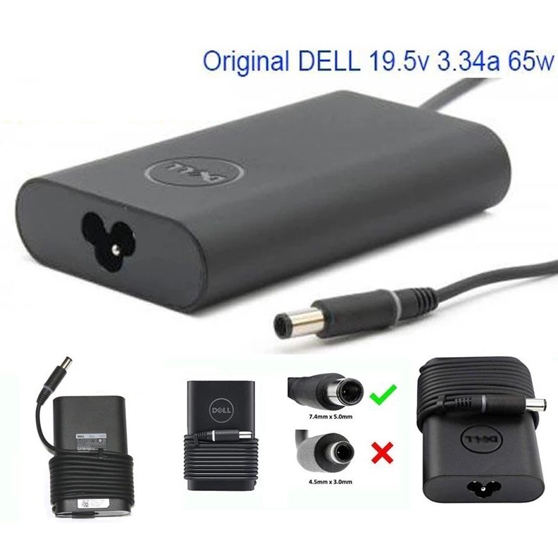 Original DELL 19.5V 3.34A 65W LA65NM130 HA65NM130 Power Adapter Charger ...