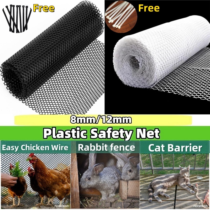 Jaring Pagar 0.5m/1m Width Pet Proof Plastic Safety Net kucing/jaring ...