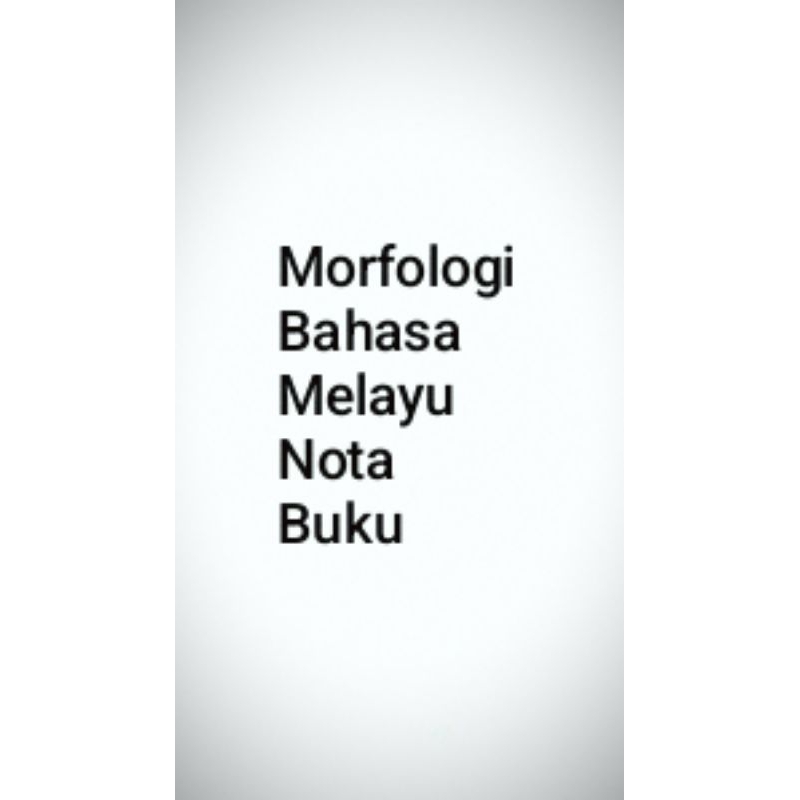 Morfologi bahasa Melayu Nota Buku | Shopee Malaysia