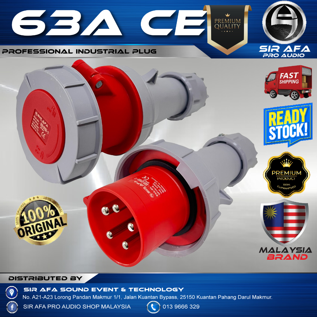SIR AFA 63A Industrial Socket IP67 CEE Waterproof Connector 5PIN ...