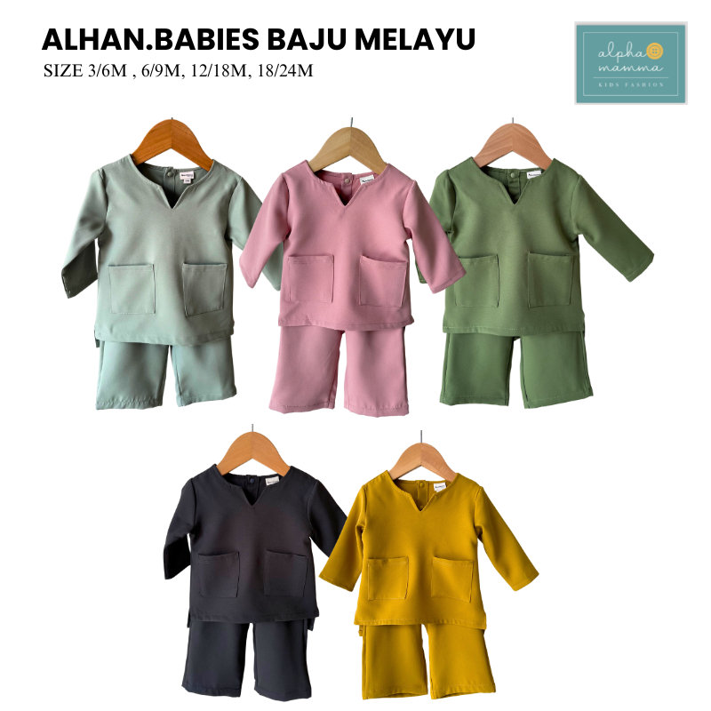 Alpha Mamma - #2025 ALHAN Baju Melayu Babies Teluk Belanga Size 3/6M-18 ...