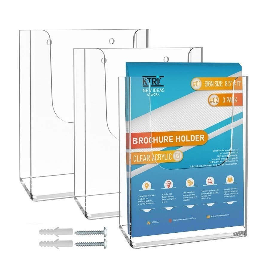 A4 A5 Acrylic Display Stand Brochure Holder Paper Menu Holder Table ...