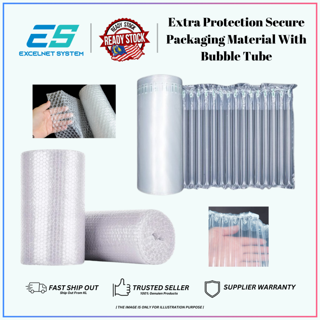 Extra Protection Secure Packaging Material With Bubble Tube | Shopee ...