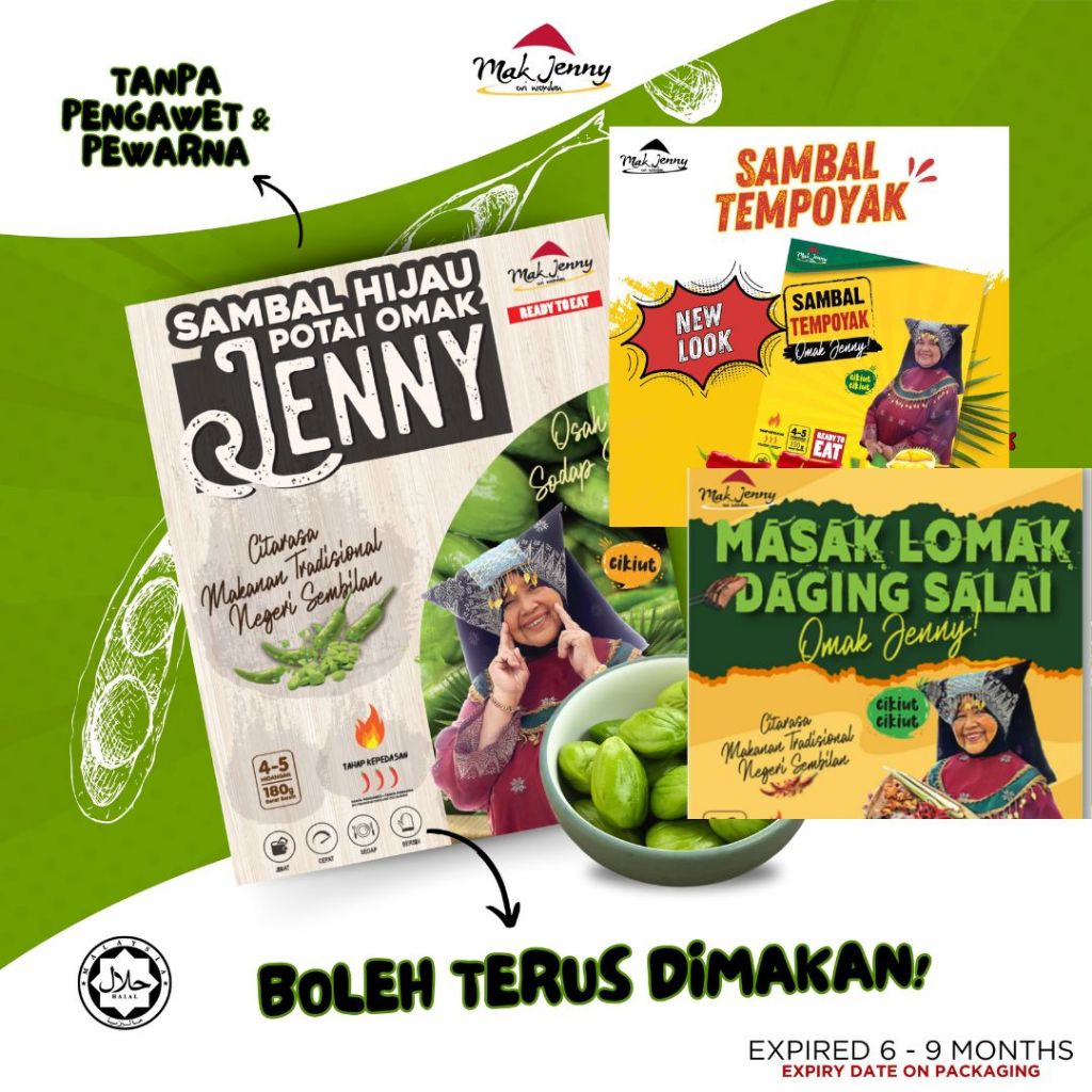 🔥TERKINI !!!🔥 PROMO SAMBAL HIJAU PETAI POTAI MELIMPAH RUAH OMAK JENNY ...