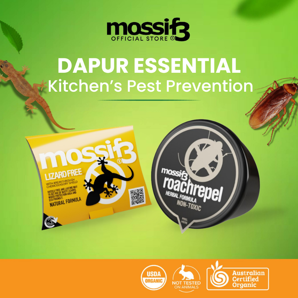 (BUNDLE OF 2) Mossif3 Lizardfree Repellent + Roachrepel 50g | Repel ...