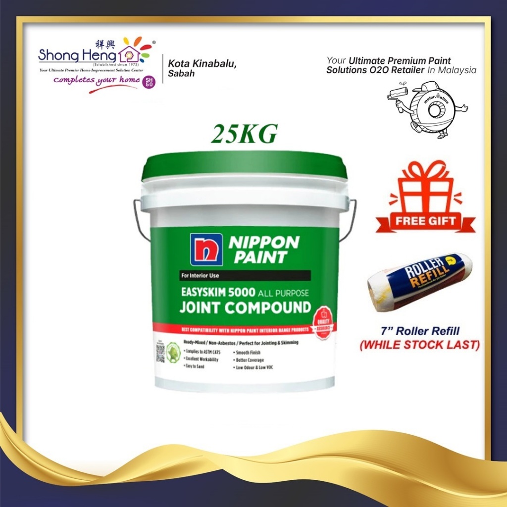 25KG - Nippon Paint EasySkim 5000 All Purpose Joint Compound [Wall ...