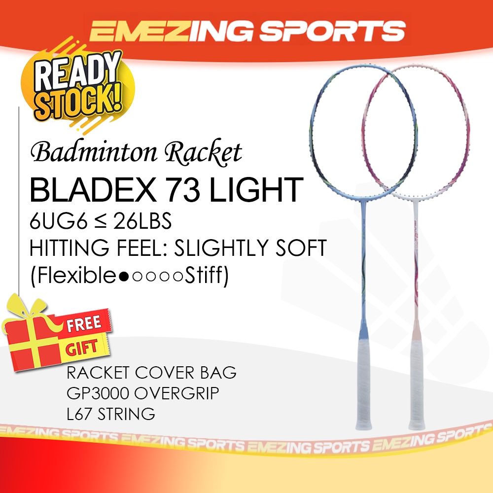 (READY STOCK) Bladex 73 Light Badminton Racquet Unstrung (Free Grip ...