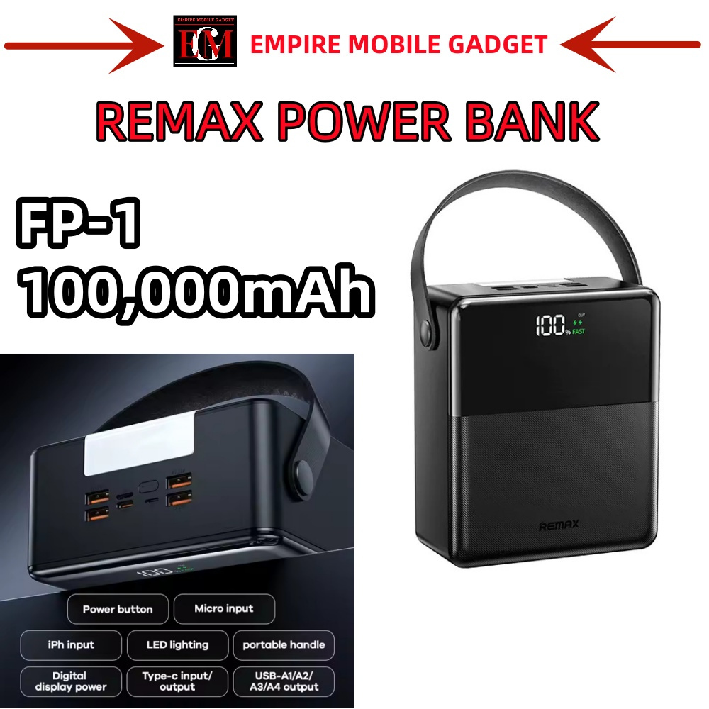 REMAX POWERBANK FP-1 PILOTEER SERIES 100,000mAh 27W + 22.5W LARGE ...