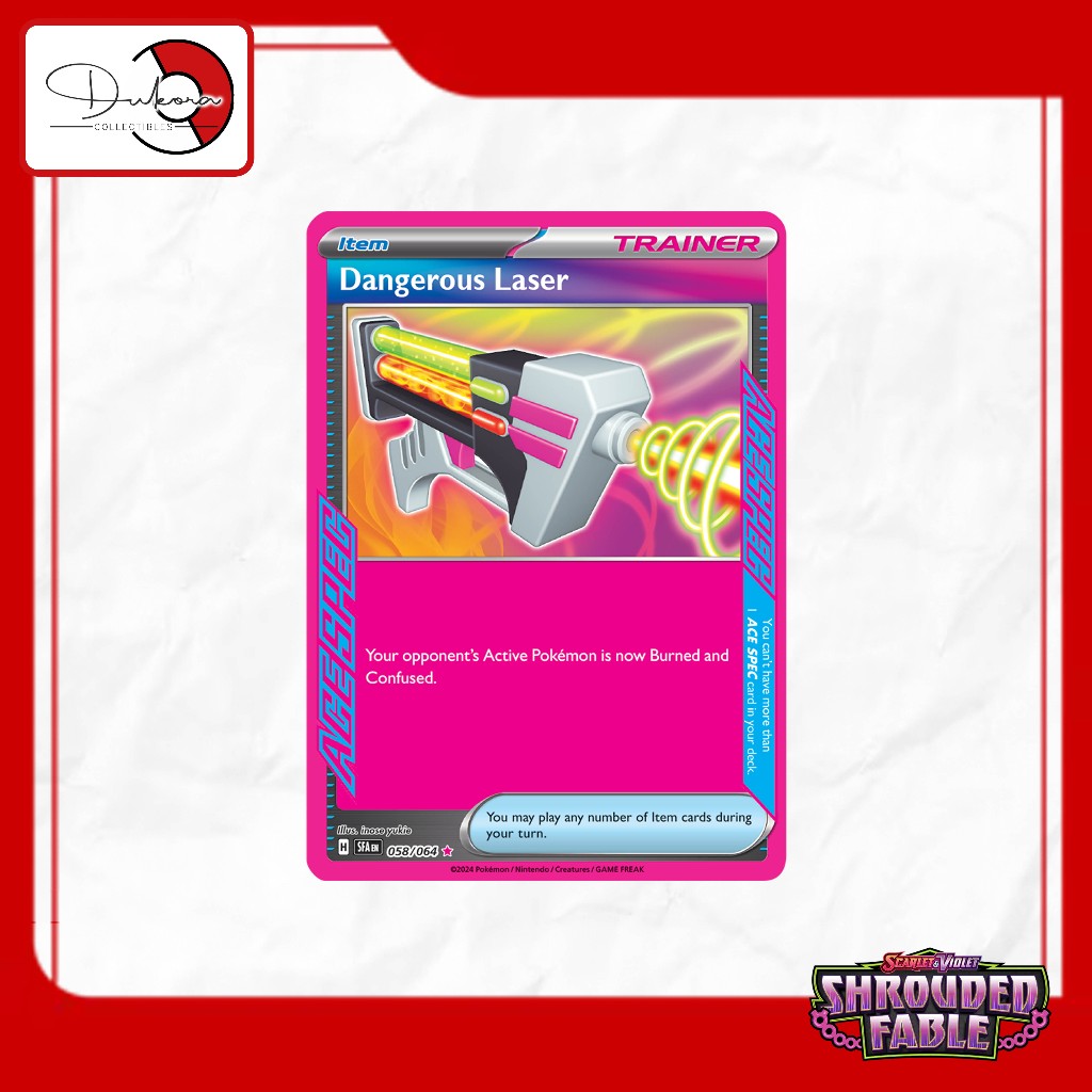 Dangerous Laser - 058/064 - Ace Rare [Pokémon TCG : Shrouded Fable SV6.5] | Shopee Malaysia