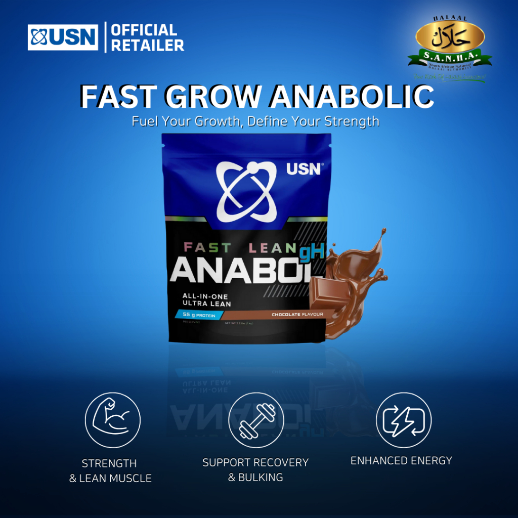 (Harga Murah) 1kg USN Fast Grow Anabolic Lean Weight Gainer Mass ...