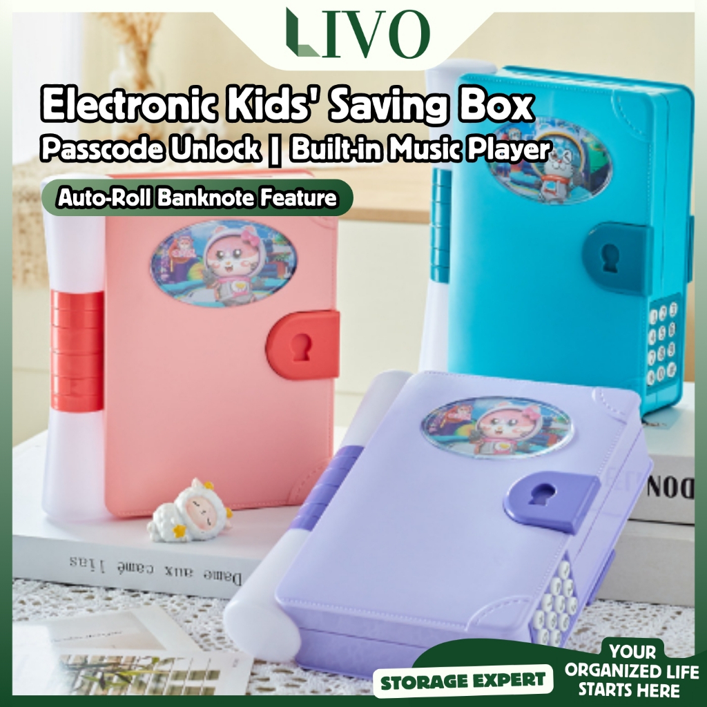 Kid Saving Box Digital Electric Storage Safe Piggy Bank Child Children ...