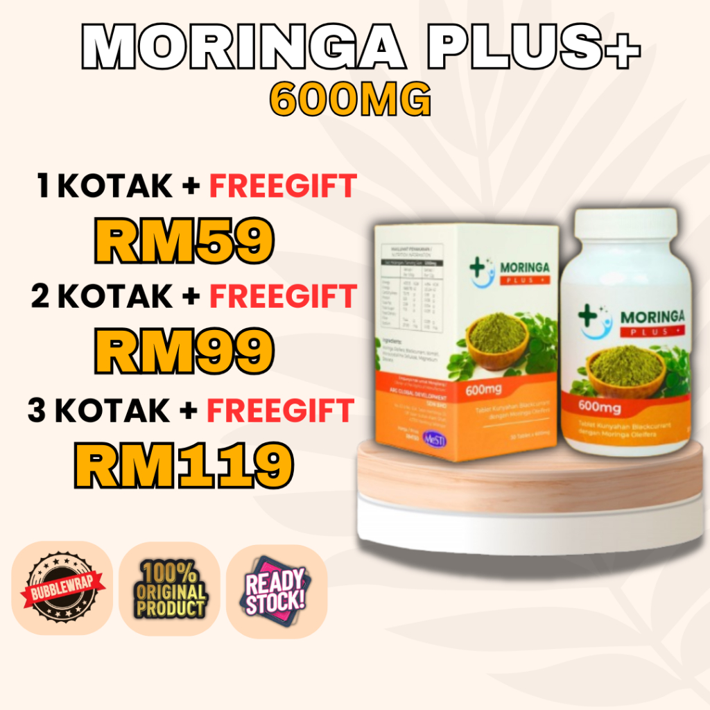 [100% ORIGINAL] KAPSUL MORINGA PLUS+ MORINGA KAPSUL MENSTABILKAN BACAAN ...