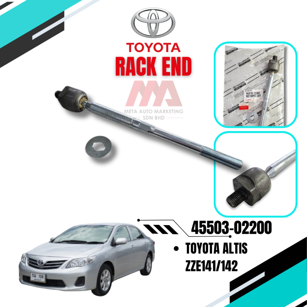 TOYOTA STEERING RACK END LH RH TOYOTA ALTIS ZZE141 ALTIS ZZE142 (45503 ...