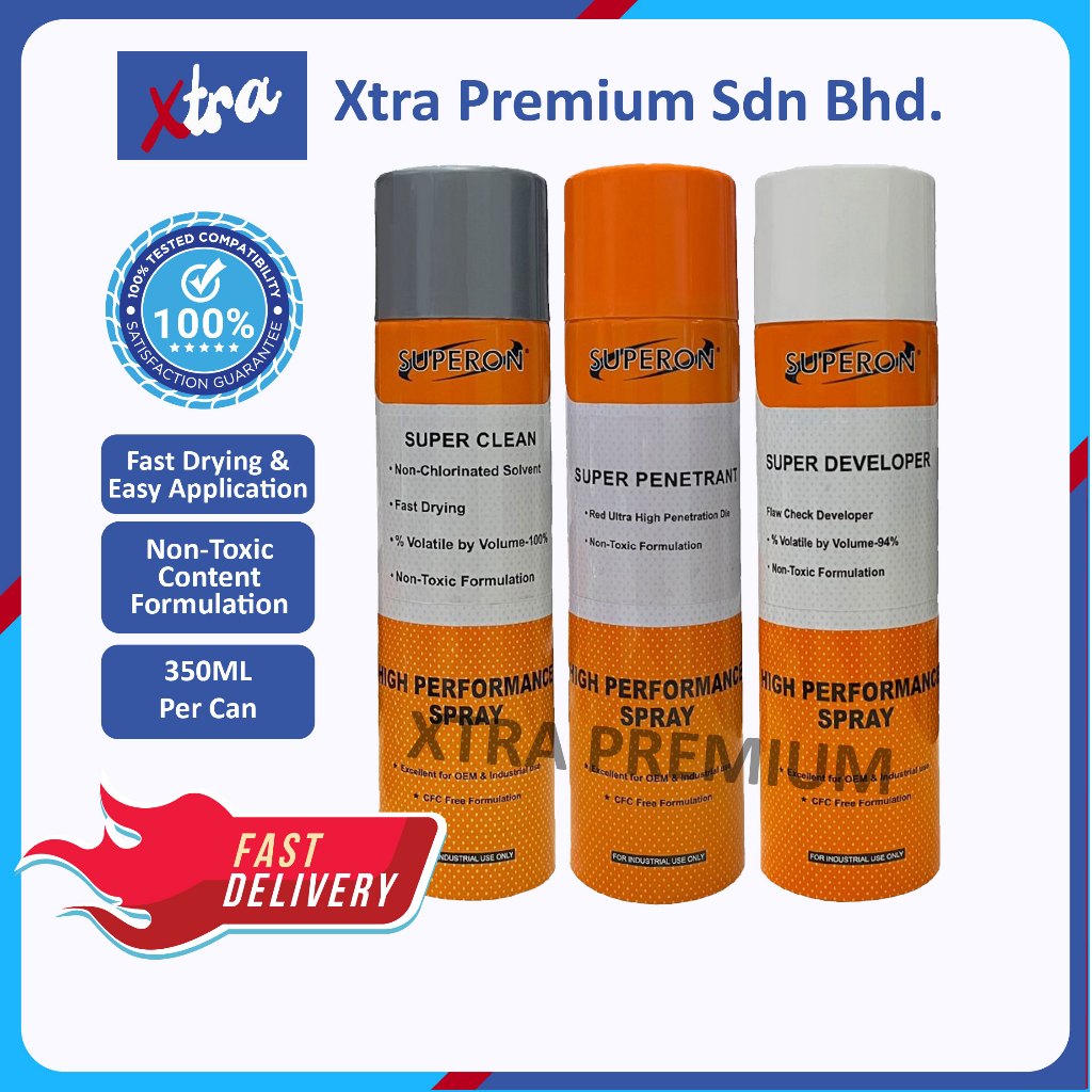 SUPERON LIQUID DYE PENETRANT INSPECTION SYSTEM - CLEANER / PENETRANT ...