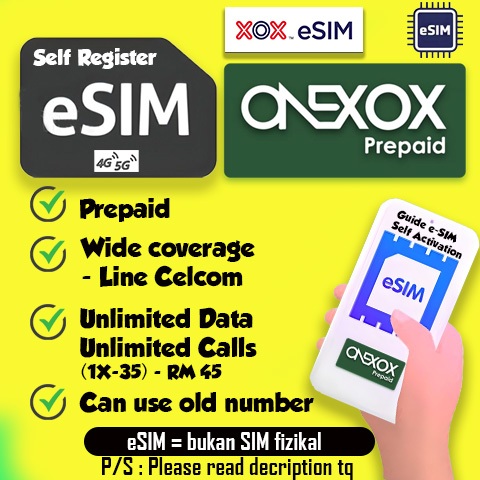 ONEXOX eSim Prepaid 4G|5G guide【Self registration】 | Shopee Malaysia