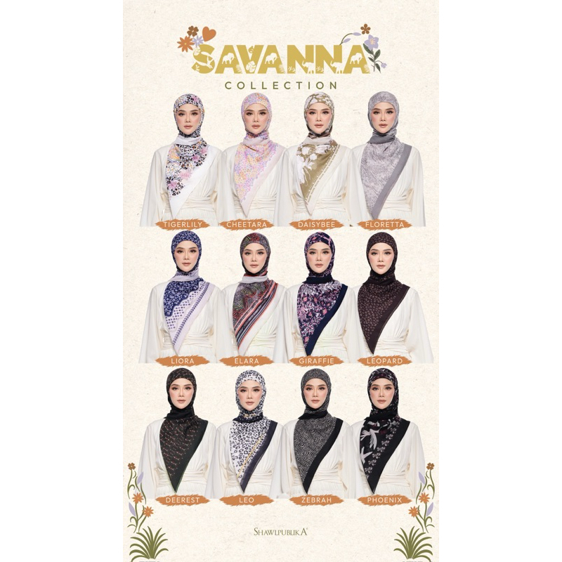 Shawlpublika Savanna Collection Limited Series 💕 Bidang 45 | Premium ...