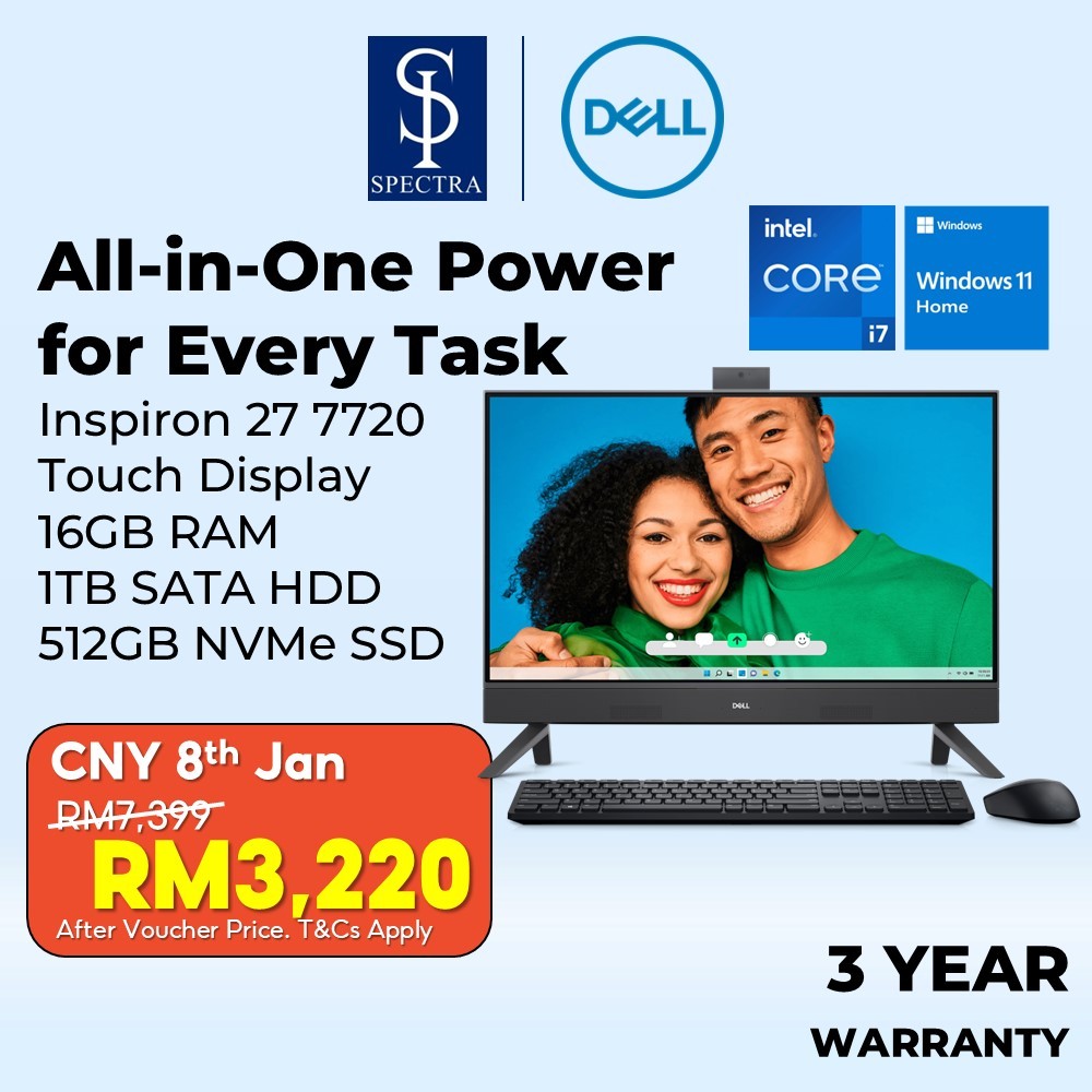 Dell Inspiron 7720 All-in-One AIO Desktop PC (Intel i7-1355U | 16GB RAM ...