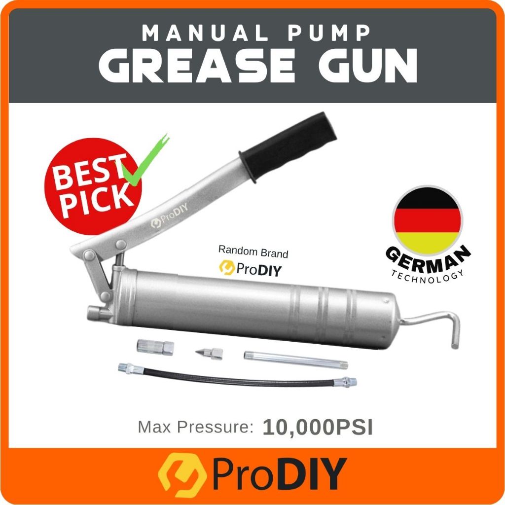 Manual Grease Gun Hand Lever Pump Flexible Hose Germany Standard 400cc ...