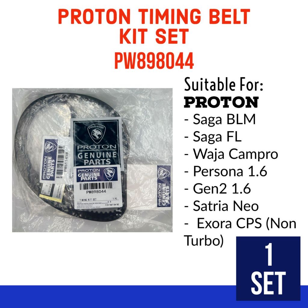 【100% ORIGINAL】SET KIT TIMING BELT PROTON (PW898044) - SAGA BLM/ FL ...