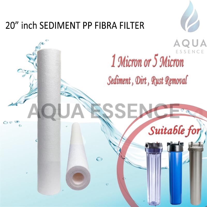 20" Inch ( 1 Micron or 5 Micron ) Sediment PP Fibra Filter Cartridge ...