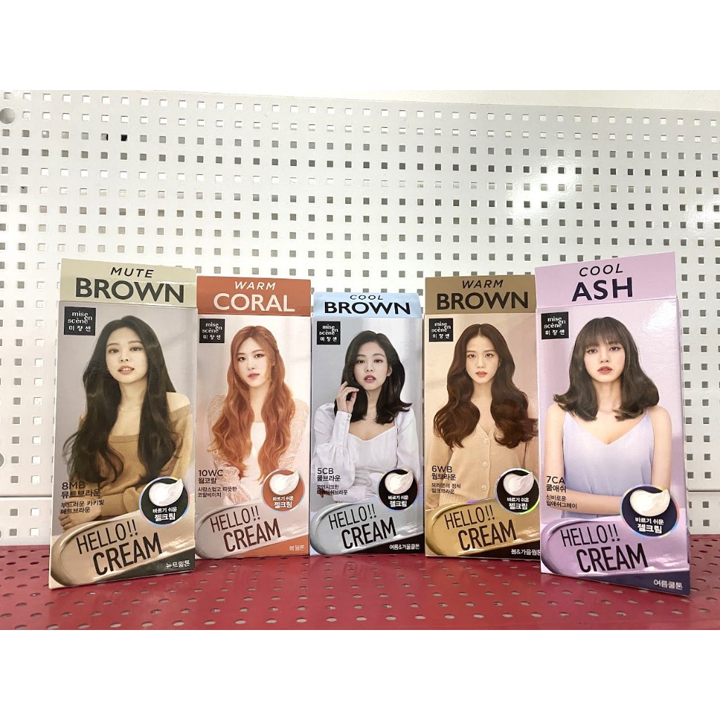 Mise En Scene Hello Cream Hair Dye 1CB 5CB 6WB 7CA 8MB 10WC | Shopee ...