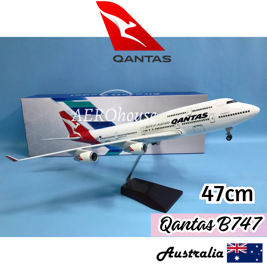 47cm Qantas Airways B747 Australia Big Aircraft Kapal Terbang Besar ...