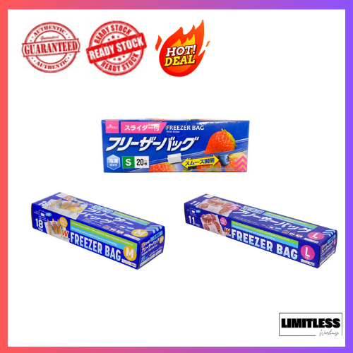 DAISO Freezer Bag With Slider S/M/L | Shopee Malaysia