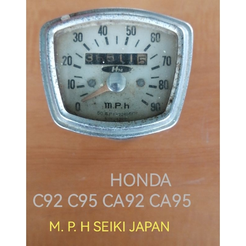 HONDA C92 C95 CA92 CA95 ORIGINAL USED 2ND HAND SPEEDO METER M. P. H ...