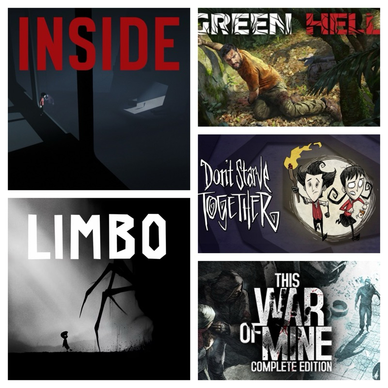 (5in1)Nintendo Switch Digital Don't Starve Together ,LIMBO ,INSIDE ,Green Hell ,This War of Mine ...