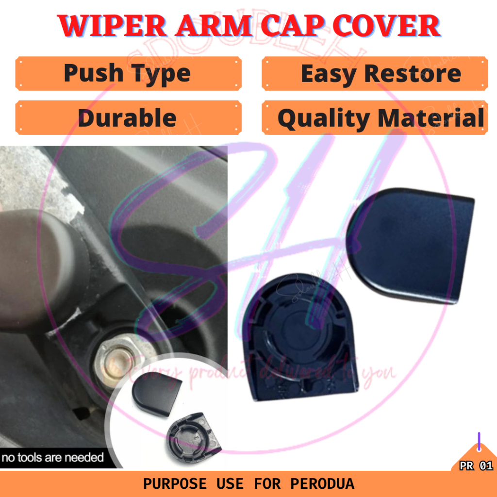 1PCS PR-01 Perodua Wiper Front Arm Cap Cover Myvi Axia Viva Alza Aruz ...
