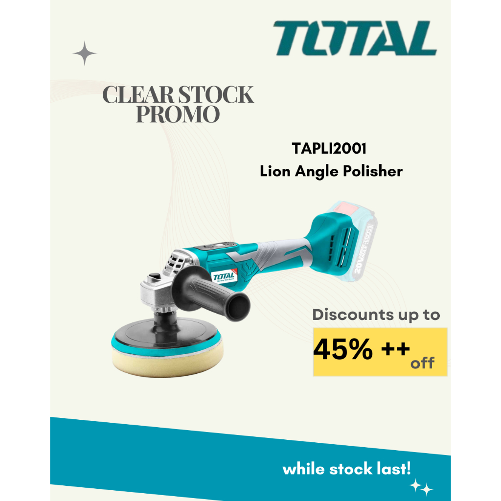 TOTAL TAPLI2001 Lithium-Ion Angle Polisher | Shopee Malaysia