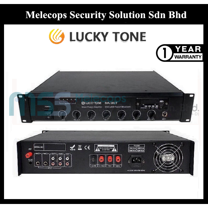 Lucky Tone MA-360T 360W Mixer Power Amplifier W/USB & Tuner | Shopee ...