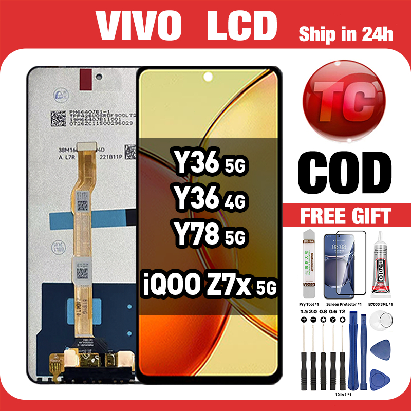 LCD VIVO Y36 5G/ Y36 4G/ Y78/ iQOO Z7x Compatible For Original Glass Touch Screen Digitizer ...