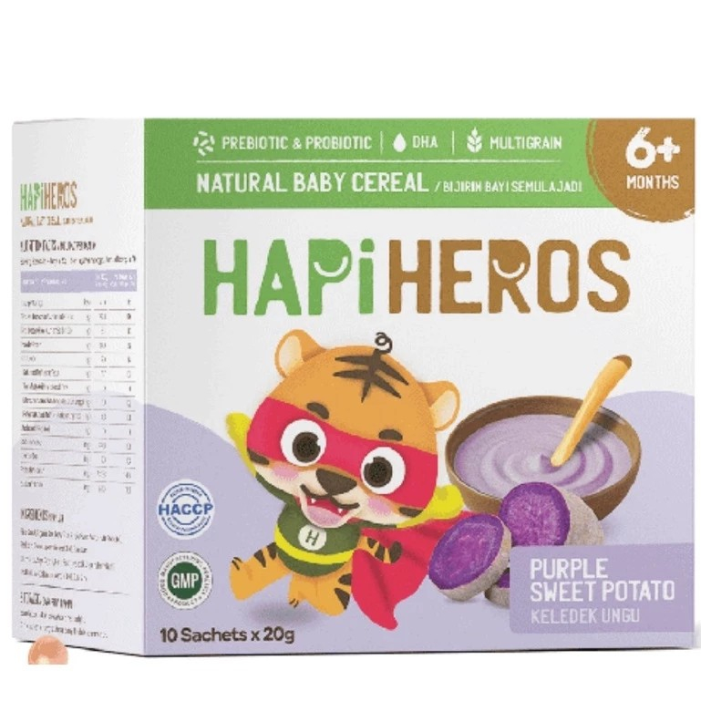 HAPI HEROS NATURAL BABY CEREAL PURPLE SWEET POTATO ( 6M+ ) | Shopee ...
