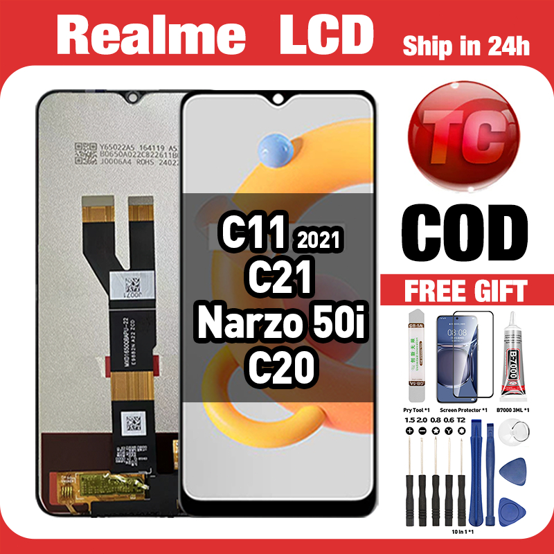LCD REALME C11 2021/ C21/ C20/ Narzo 50i Compatible For Original Glass Touch Screen Digitizer ...