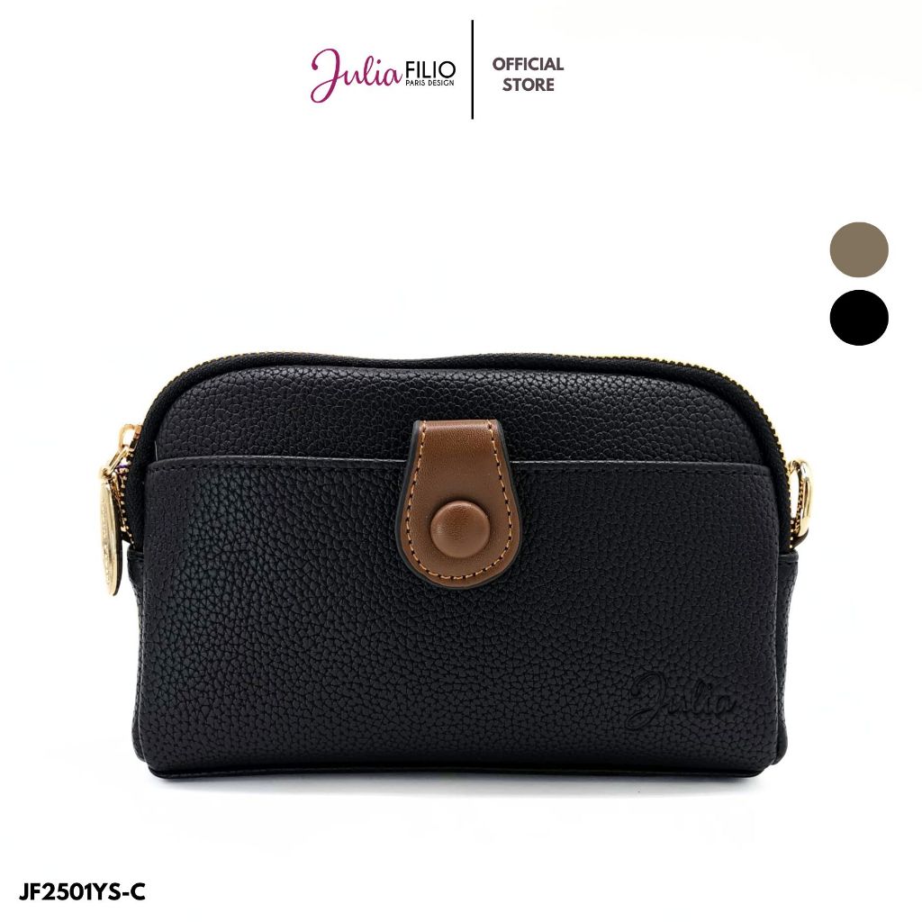 JULIA FILIO Top Handle Sling Bag 2 WAY ZIP (JF2501YS-C) | Shopee Malaysia