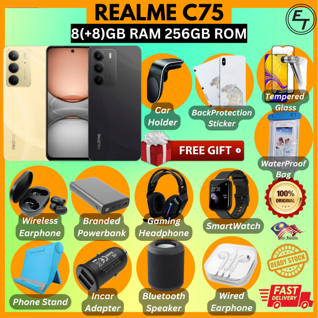 🔥REALME C75🔥 【8+(8)GB RAM 256GB ROM】🔥 MYSET🔥100%ORI🔥NEW MODEL | Shopee Malaysia
