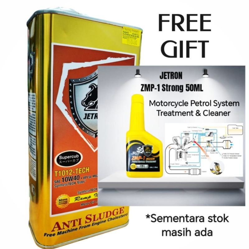 M23A-KB.JETRON 1L/1.2L Ester "SyntheseTECH" 10W40 15W50 . 4T Motorcycle ...