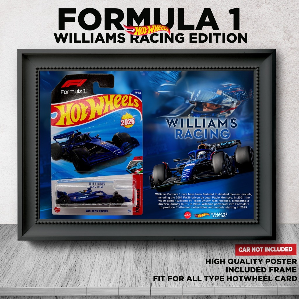 Frame Hotwheels Formula One Williams Racing 2025 Edition Poster ...