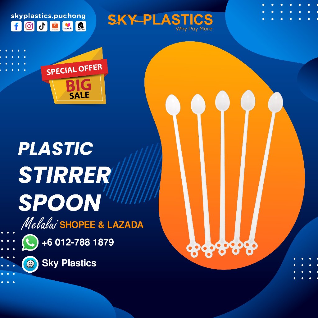 Disposable Plastic Stirrer - 5" inch Coffee Stirrer 100PCS | Shopee ...