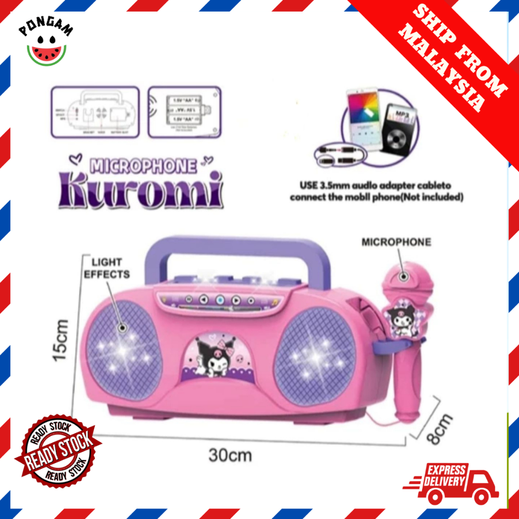 Kuromi Kids Microphone Karaoke Machine Set With Light | Shopee Malaysia